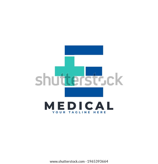 Letter E Cross Plus Logo Usable Stock Vector (Royalty Free) 1965393664 ...