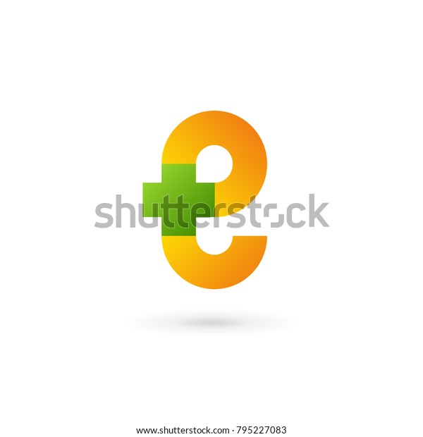 Letter E Cross Plus Logo Icon Stock Vector (Royalty Free) 795227083 ...