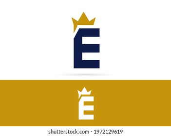 Letter E Crown Logo Design Vector Stock Vector (Royalty Free) 1972129619