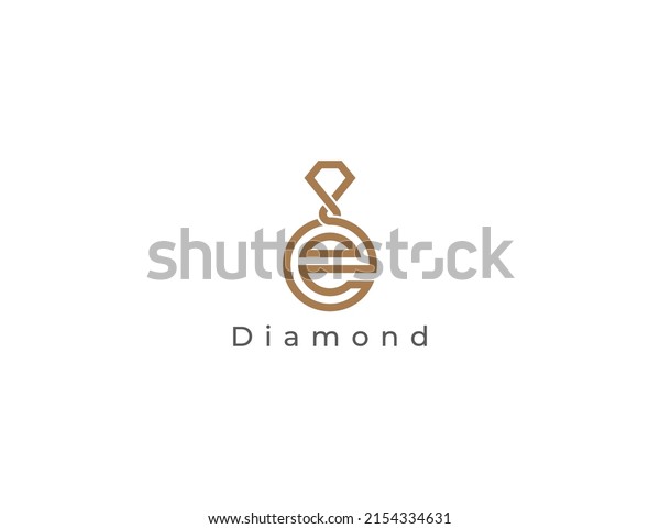 Letter E Diamond Logo Concept Sign: เวกเตอร์สต็อก (ปลอดค่าลิขสิทธิ์ ...