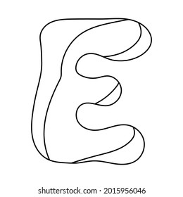 Letter E Drawing Vector Illustration Stock Vector (Royalty Free ...