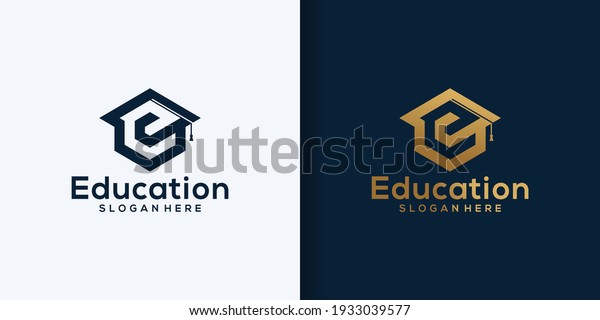 Letter E Education Logo Design Element Stock Vector (Royalty Free ...
