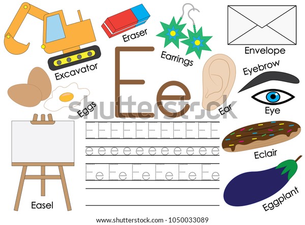 Letter E English Alphabet Connect Dots Stock Vector (Royalty Free ...