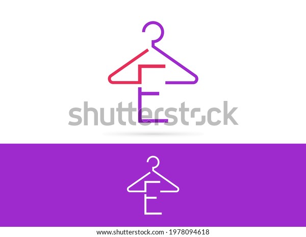 Letter E Hanger Logo Design Vector Stock Vector (Royalty Free ...