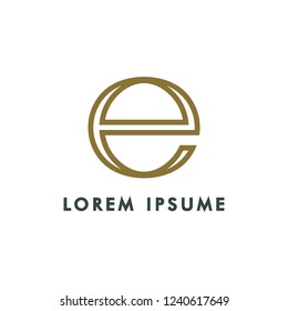 Letter E Icon Symbol Design Vector Stock Vector (Royalty Free) 1240617649
