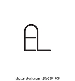 Letter E L Line Simple Symbol Stock Vector (Royalty Free) 2068394909 ...