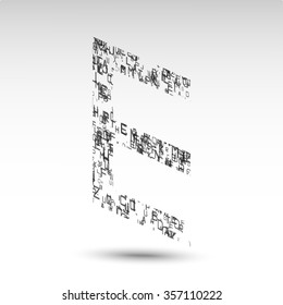 Letter E Latin Alphabet Vector Illustration Stock Vector (Royalty Free ...