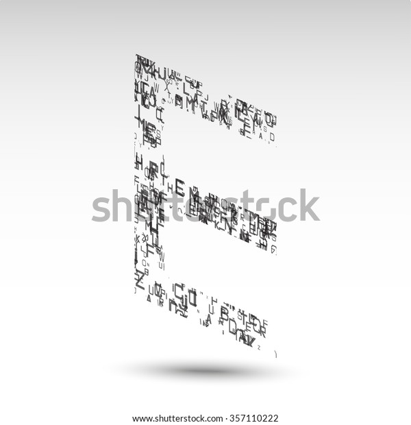 Letter E Latin Alphabet Vector Illustration Stock Vector (Royalty Free ...