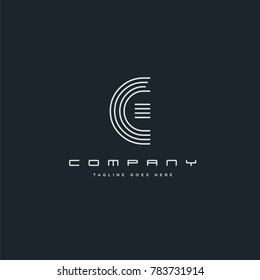Letter E Line Logo Icon Stroke Stock Vector (Royalty Free) 783731914 ...