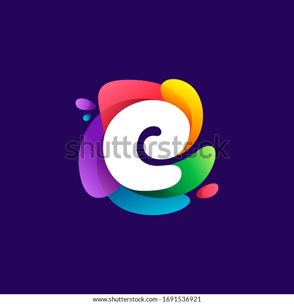 Letter E Logo Colorful Multicolor Gradient Stock Vector (Royalty Free ...