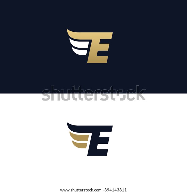 Letter E Logo Template Wings Design Stock Vector (Royalty Free) 394143811 Letter E Logo Template Wings Design Stock Vector (Royalty Free) 394143811
