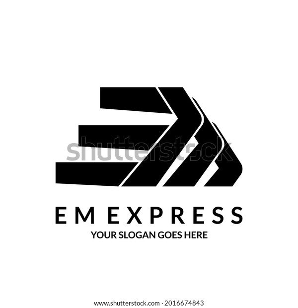 Letter E M Logo Monogram Style Stock Vector (Royalty Free) 2016674843 ...