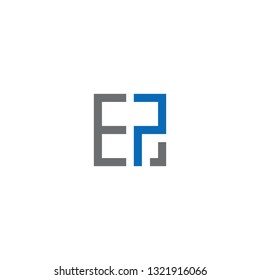 Letter E P Logo Design Stock Vector (Royalty Free) 1321916066 ...