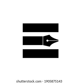 Letter E Pen Logo Icon Design Stock Vector (Royalty Free) 1905875143 ...