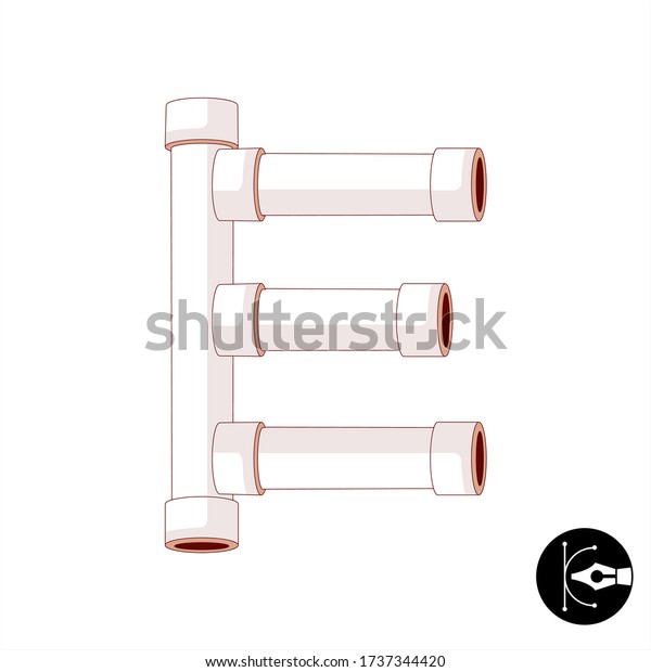 Letter E Pipeline Cartoon Vector Alphabet: เวกเตอร์สต็อก (ปลอดค่า ...