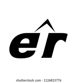 Letter E R Arrow Symbol Vector Stock Vector (Royalty Free) 1126815776 ...