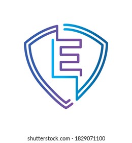 Letter E Shield Logo Symbol Icon Stock Vector (Royalty Free) 1829071100 ...
