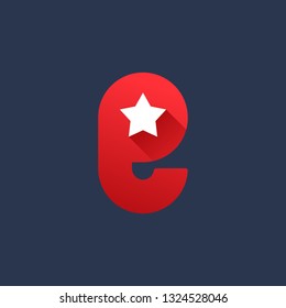 Letter E Star Logo Icon Design Stock Vector (Royalty Free) 1324528046 ...