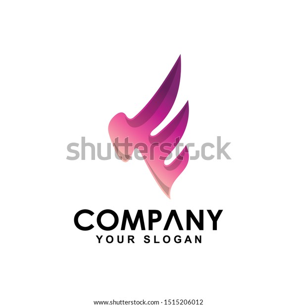 Letter E Wing Logo Wing Bird Stock Vector (Royalty Free) 1515206012