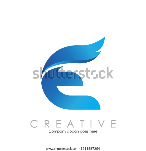 Letter E Wings Logo Idea Letter Stock Vector (Royalty Free) 1211687254 ...