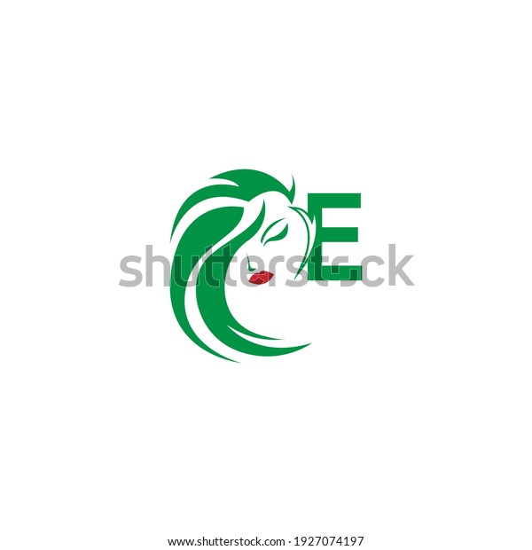 Letter E Woman Face Logo Icon Stock Vector (Royalty Free) 1927074197 ...
