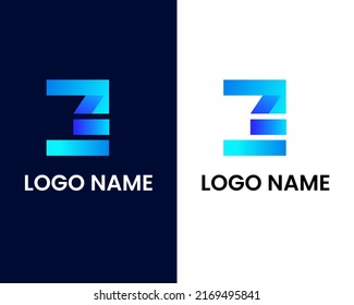 Letter E Z Modern Logo Design Stock Vector (Royalty Free) 2169495841 ...