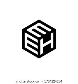Letter Eeh Logo Design Polygon Icon Stock Vector (Royalty Free ...