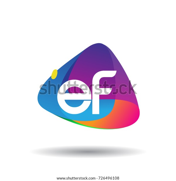 Letter Ef Logo Colorful Splash Background Stock Vector (Royalty Free ...