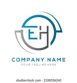 Letter Eh Logo Design Vector Template Stock Vector (Royalty Free ...