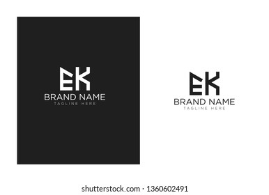 Letter Ek Logo Design Element Vector Stock Vector (Royalty Free ...
