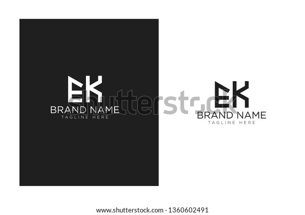 Letter Ek Logo Design Element Vector Stock Vector (Royalty Free ...