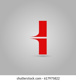 Letter Elegant Typographic Red Black Stock Vector (Royalty Free ...