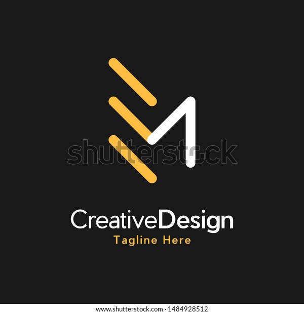 Letter Em Creative Business Logo Stock Vector (Royalty Free) 1484928512 ...