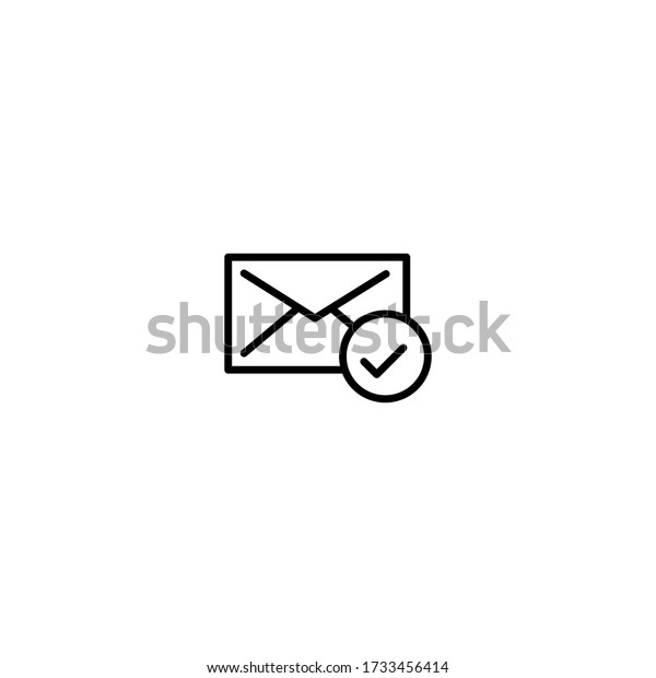 Letter Envelope Check Mark Symbol Read: เวกเตอร์สต็อก (ปลอดค่าลิขสิทธิ์ ...