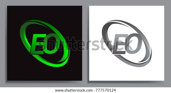 Letter Eo Logotype Design Company Name Stock Vector (Royalty Free ...