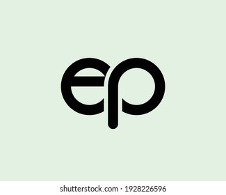 Letter Ep Logo Design Vector Template Stock Vector (Royalty Free ...