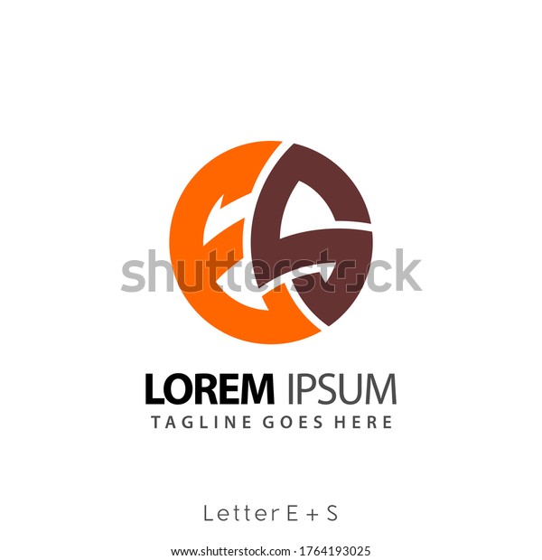 Letter Es Circle Modern Logos Design Stock Vector (Royalty Free ...