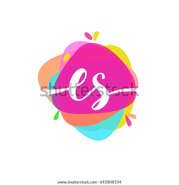 Letter Es Logo Colorful Splash Background Stock Vector (Royalty Free ...