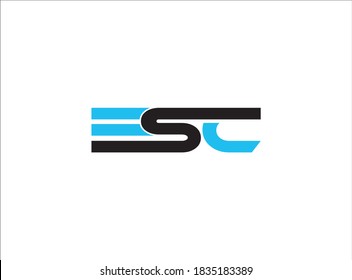 Letter Esc Logo Design Letter Logo Stock Vector (Royalty Free ...
