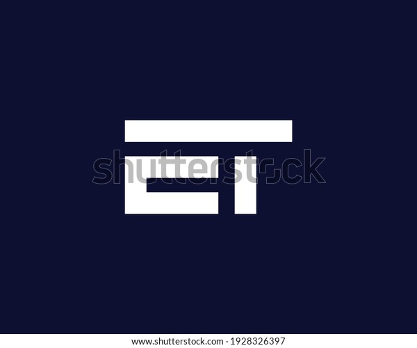 letter et and te logo design vector template