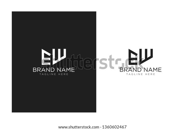 Letter Ew Logo Design Element Vector Stock Vector (Royalty Free ...