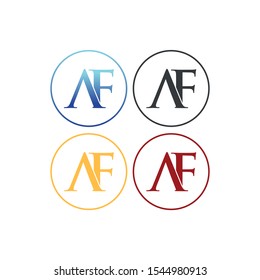 Letter F Circle Logo Set Vector Stock Vector (Royalty Free) 1544980916