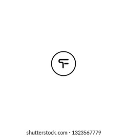 Letter F Circle Monoogram Logo Vector Stock Vector (Royalty Free ...