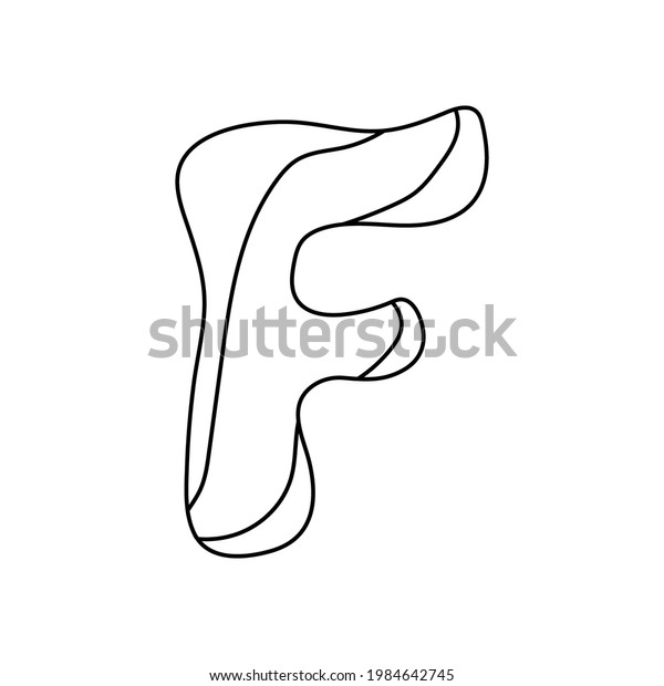 Letter F Drawing Vector Illustration Stock Vector (Royalty Free ...