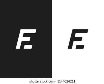 Letter F E Bold Line Logo Stock Vector (Royalty Free) 1144024211 ...
