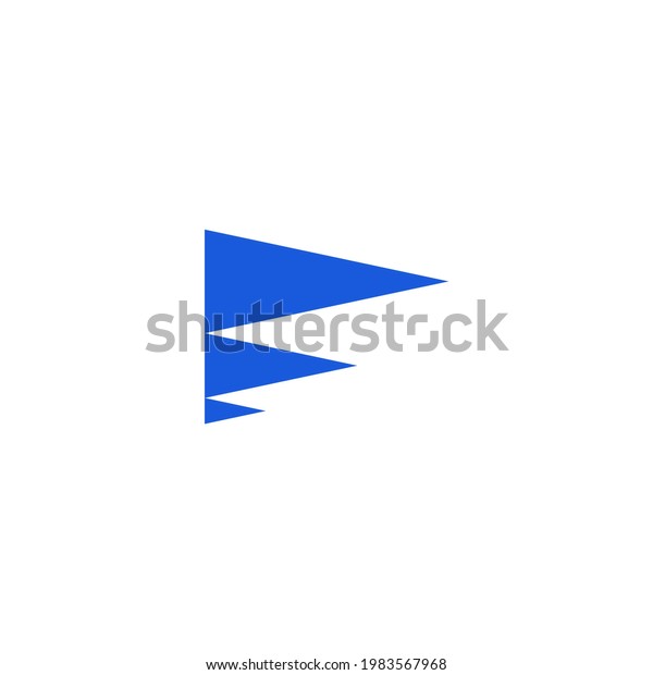 Letter F Flag Abstract Logo Design Stock Vector (Royalty Free ...