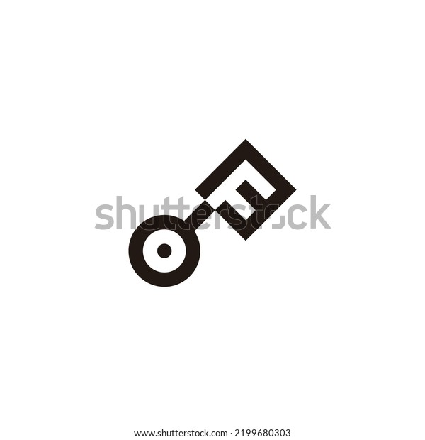 Letter F Key Simple Geometric Symbol Stock Vector (Royalty Free ...
