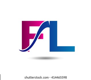 Letter F L Logo Vector Stock Vector (Royalty Free) 414465598