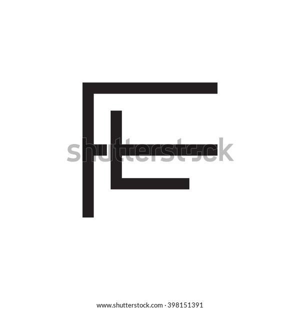 Letter F L Monogram Logo Black Stock Vector (Royalty Free) 398151391 ...