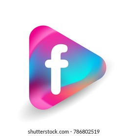 Letter Ff Logo Triangle Shape Colorful Stock Vector (Royalty Free ...